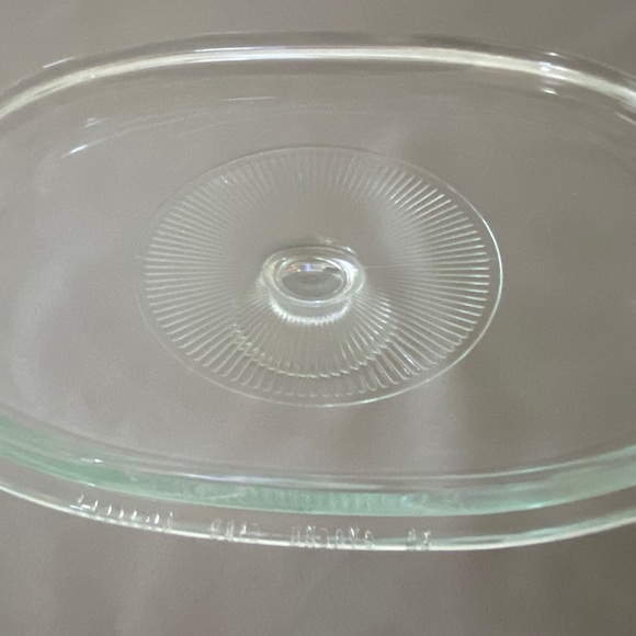 Pyrex | Kitchen | Vintage Pyrex F2c Oval Lid Clear Glass Starburst ...